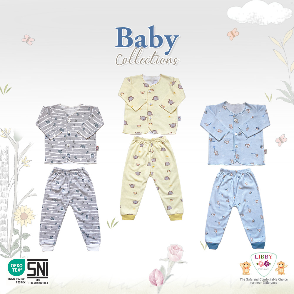Jual Libby Setelan Panjang / Libby New Born 1 Pasang 0-3 dan 3-6 Bulan ...