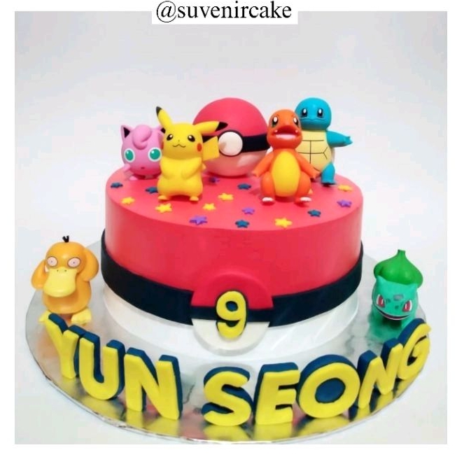 Jual Cake pokemon/pokemon cake/kue ulang tahun pokemon/kue ultah ...