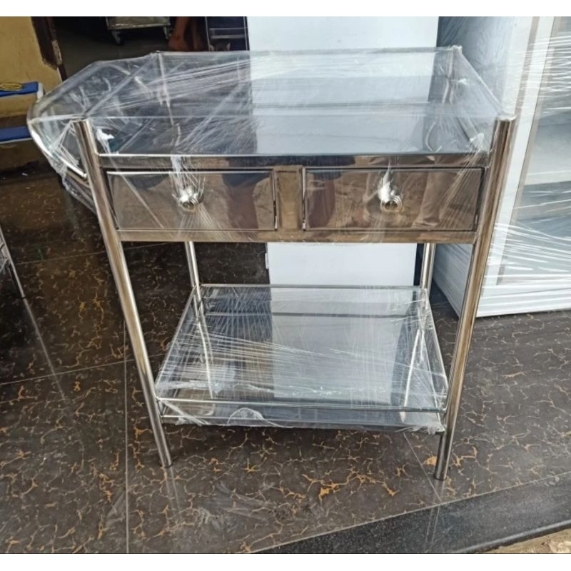 Jual Troli Instrument 2 Susun | Trolley 2 Laci Troly 3 Rak | Meja Medis ...