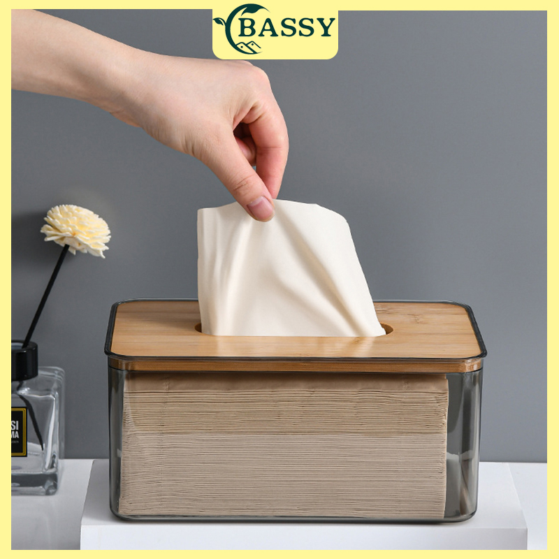 Jual Bassy Tempat Tisu Kayu Kotak Tisu Kamar Mandi Dapur Tempat Tisue ...
