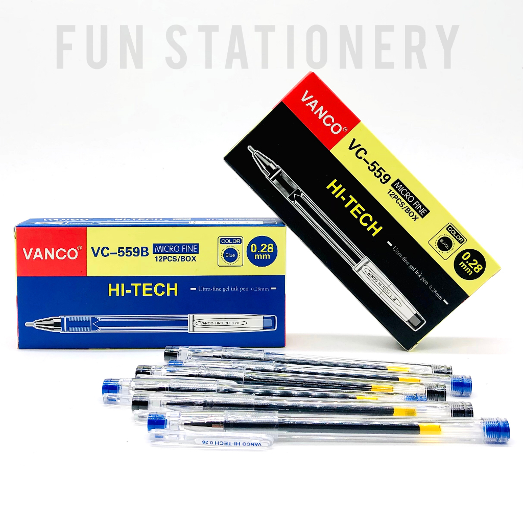 Jual (12 PCS) PULPEN GEL VANCO HI-TECH VC-559 (0.28mm) / BALL PEN ...