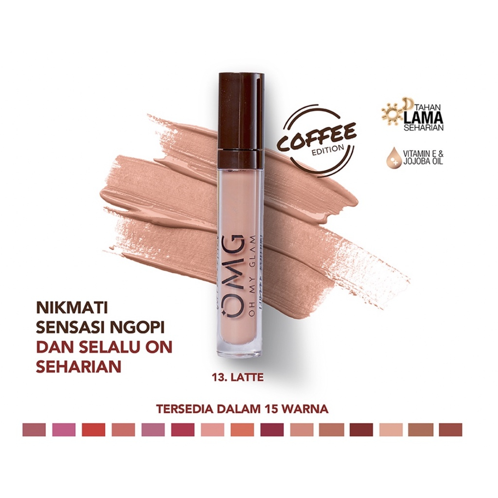 Jual ⚜️ Aio Beauty ⚜️ OMG Oh My Glam Matte Kiss Lip Cream / OMG Coffee Series Socialite Series ...