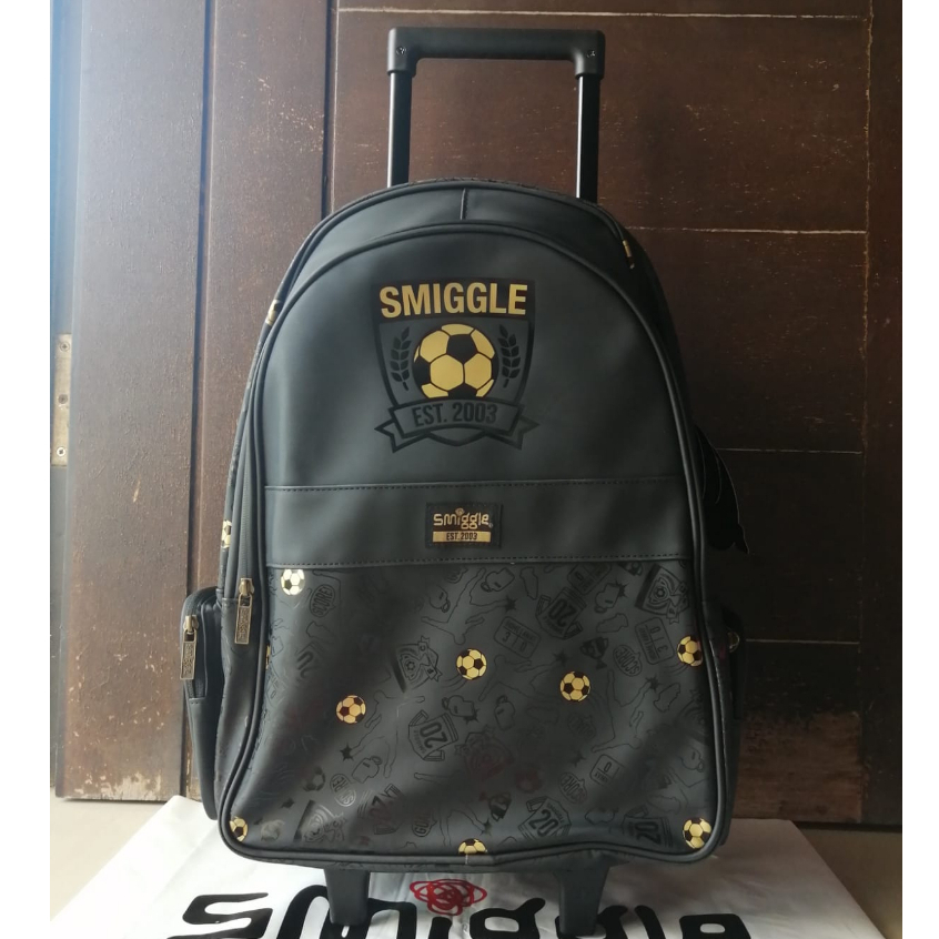 Jual Smiggle backpack trolley with light up wheels / trolley anak sd ...