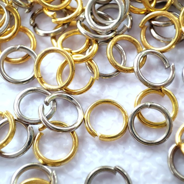 Jual Ring O Gantungan Kunci Gold Aksesoris Keychain Hiasan Hias Pipih ...