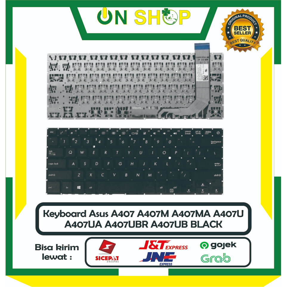 Jual Keyboard Asus A407 A407M A407MA A407U A407UA A407UBR A407UB BLACK ...