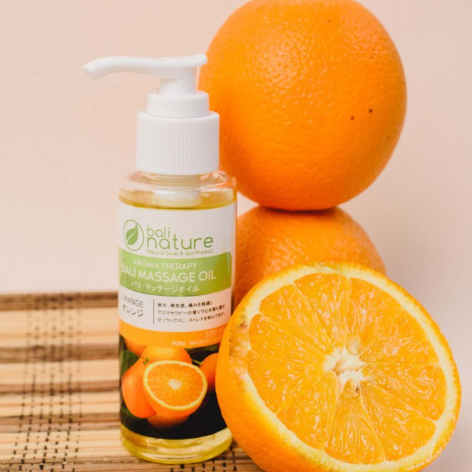 Jual Orange Massage Oil - Buah Jeruk - Minyak Pijat ala Spa - Bali Nature | Shopee Indonesia