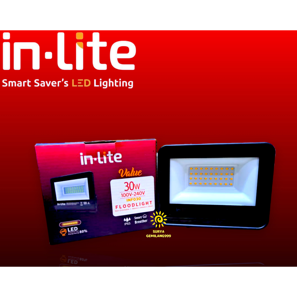 Jual INLITE LAMPU SOROT LED VALUE INF030 30W 30 WATT | Shopee Indonesia