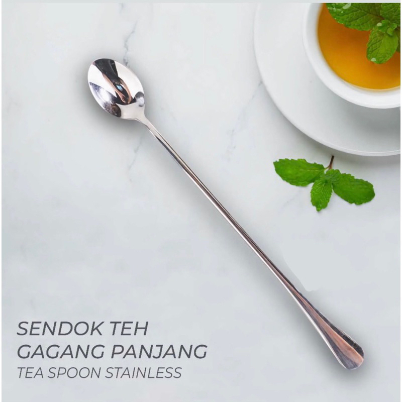 Jual SENDOK OVAL GAGANG PANJANG STAINLESS STEEL PENGADUK MINUMAN TEH ...