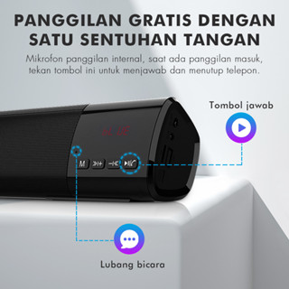 Jual Popcorn Speaker Bluetooth 5.0 Soundbar 10W Multifunction Wireless Bluetooth Speaker ...