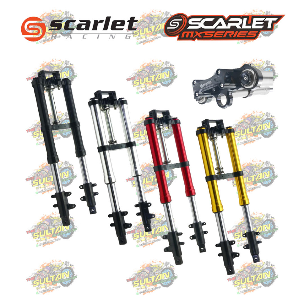 Jual SHOCK DEPAN UPSIDE DOWN + SEGITIGA CNC VIXION BYSON SCARLET RACING ...