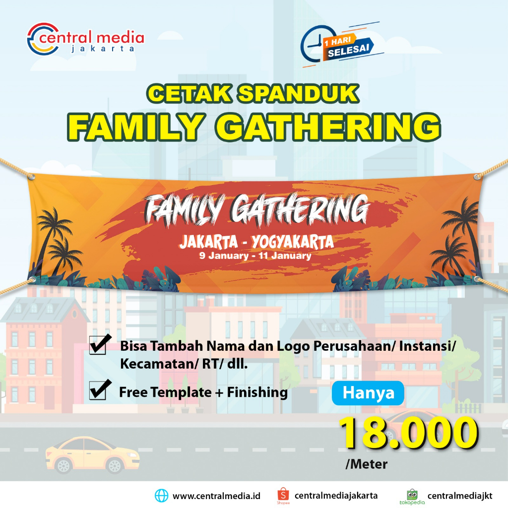 Jual Spanduk Family Gathering Perusahaan Banner Company Outing | Shopee ...