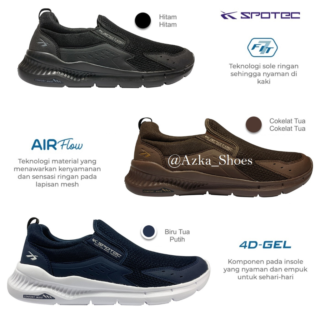 Jual SPOTEC ALPINE | Sepatu Walking Slip on | Sepatu Santai | Sepatu ...