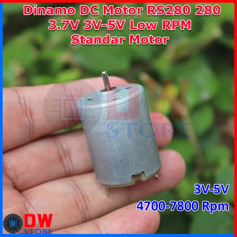 Jual Dinamo DC Motor RS-280 RS 280 3.7V 3V-5V Low Speed High Torque ...