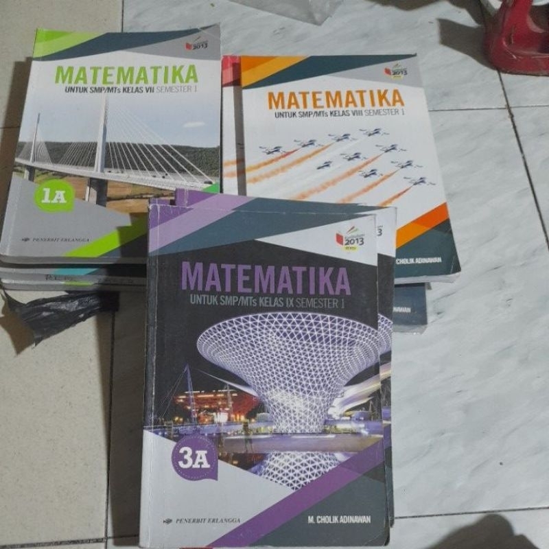 Jual MATEMATIKA 1A 1B 2A 2B 3A 3B ERLANGGA SMP KELAS 1 2 3/7 8 9 ...