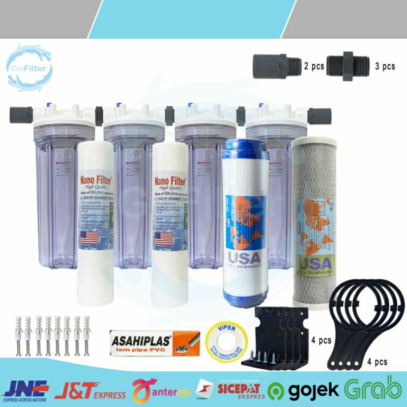 Jual PAKET FILTER AIR 4 TAHAP FILTERISASI / PAM SUMUR TOREN KERUH KOTOR ...