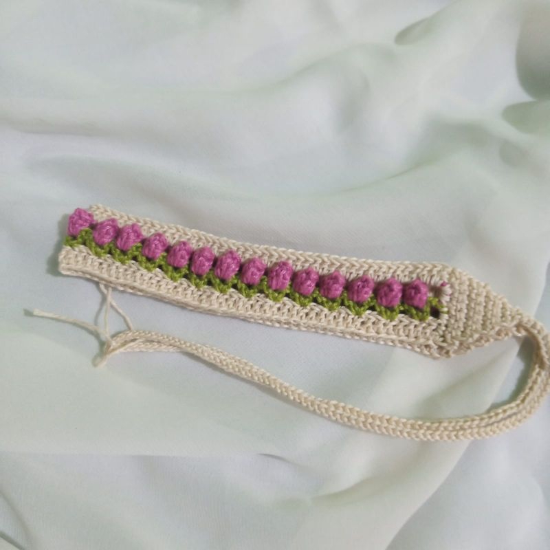 Jual bandana rajut tulip | ikat kepala | tulips headband | Shopee Indonesia