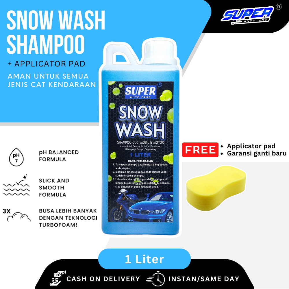 Jual Sabun Cuci Motor Mobil Salju Snow Wash PH Balanced Shampo Motor ...