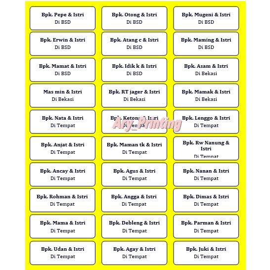 Jual Cetak Label Nama 107 | Shopee Indonesia