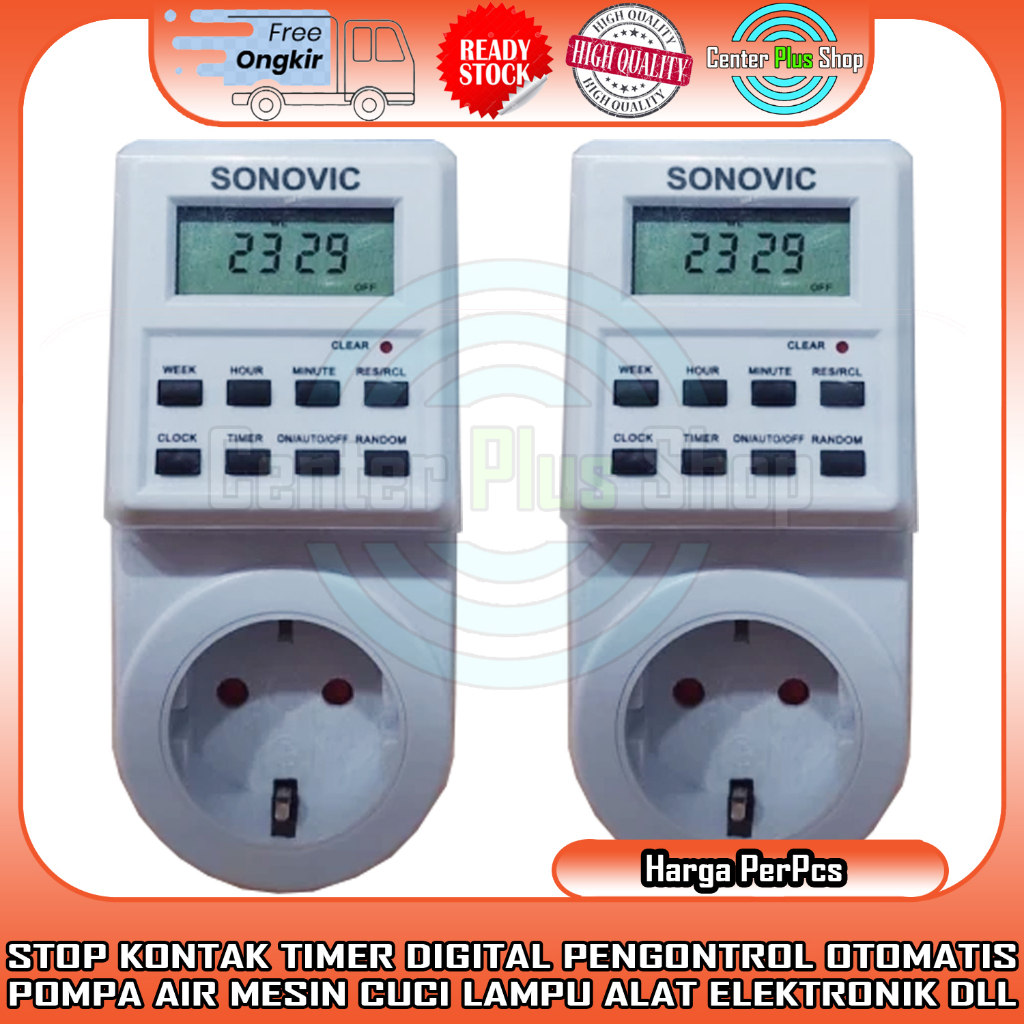 Jual Stop Kontak Timer Digital Setop Contak Sonovic Pengontrol Otomatis ...