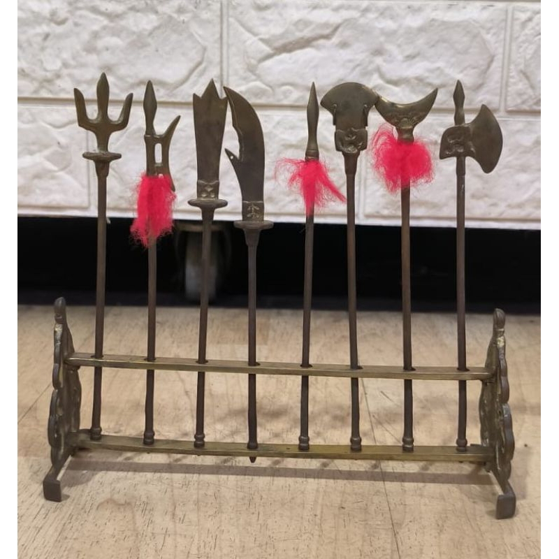 Jual 1 set miniature kuningan senjata perang tentara Cina era Sam Kok ...