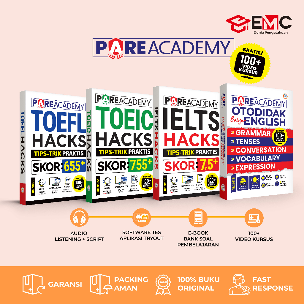 Jual EMC BUKU IELTS - GRAMMAR - CONVERSATION - TOEIC - TOEFL - MASTER ...