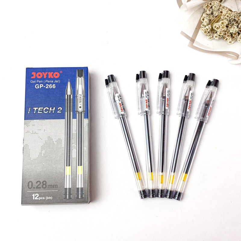 Jual [12 PCS] Pulpen Joyko GP-266 Hi Tech 2 0.28mm Gel Pen 1 Pak ...