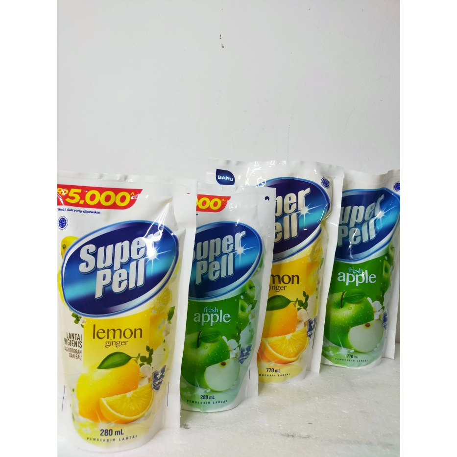 Jual Super Pell Pembersih Lantai 280ml (5000) | Shopee Indonesia