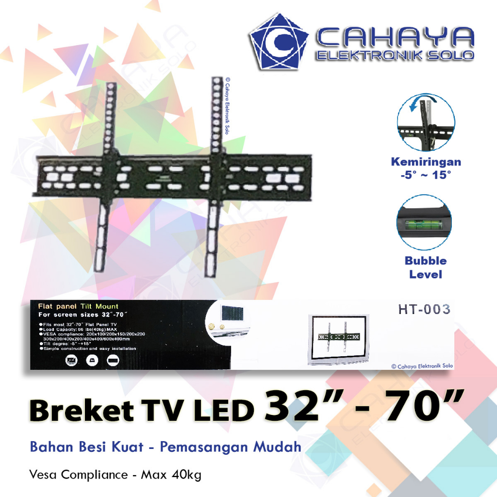 Jual Bracket TV 32"-70" LED 32" 37" 40" 43" 45" 49" 50" 55" 60" 65" 70" In LCD Breket braket ...