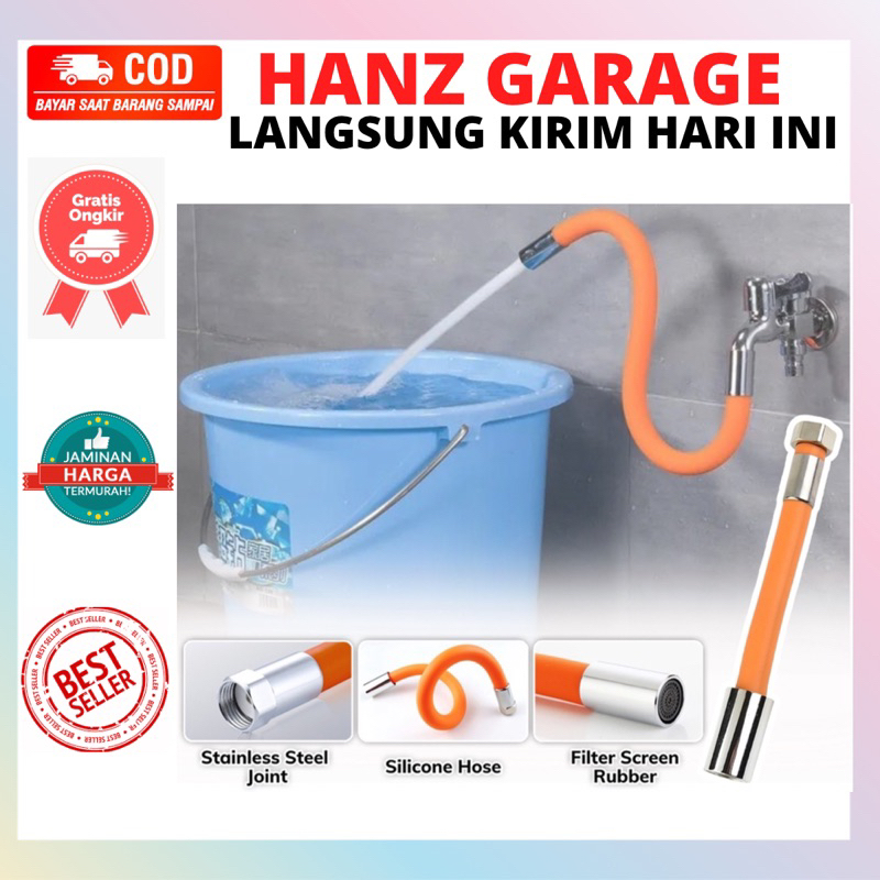 Jual Sambungan Kran Air Flexible 20cm 30Cm/ Faucet Extender Universal ...