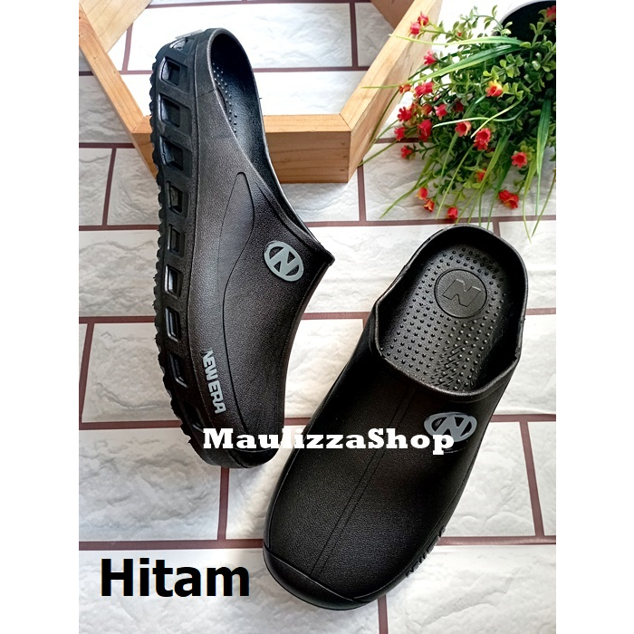 Jual Sandal Slop Baim Bakpao Karet Pria APD Koki New Era Murah | Shopee ...