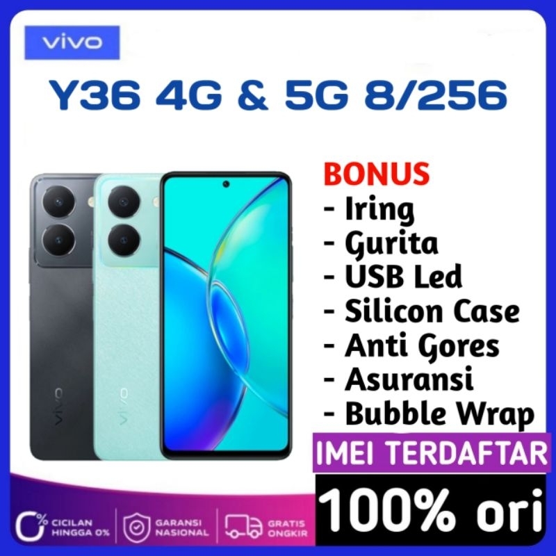 Jual VIVO Y36 5G 8/256 | VIVO Y36 4G 8/256 GB Garansi Resmi | Shopee Indonesia