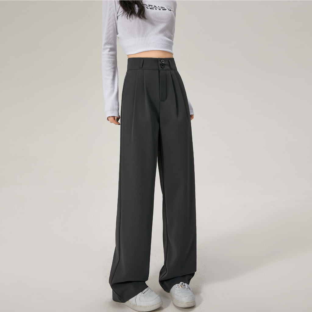 Jual Alice Celana-Highwaist Celana Kulot Hitam Wanita / Celana Setelan ...