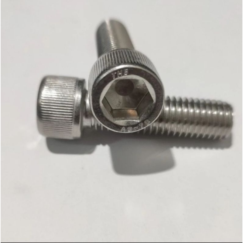 Jual baut L M4 x 12 stainles steel SUS304 / baut stainlees / baut socket - isi 20 pcs | Shopee ...