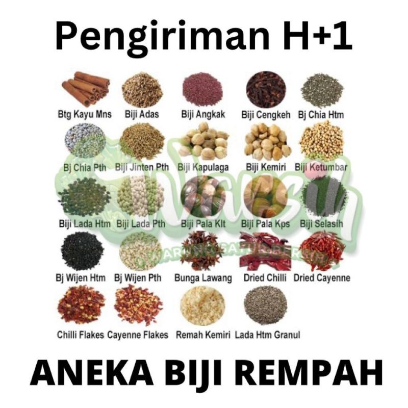 Jual WARSIH • BIJI REMPAH (kapulaga, cengkeh, kemiri, ketumbar, kluwek ...