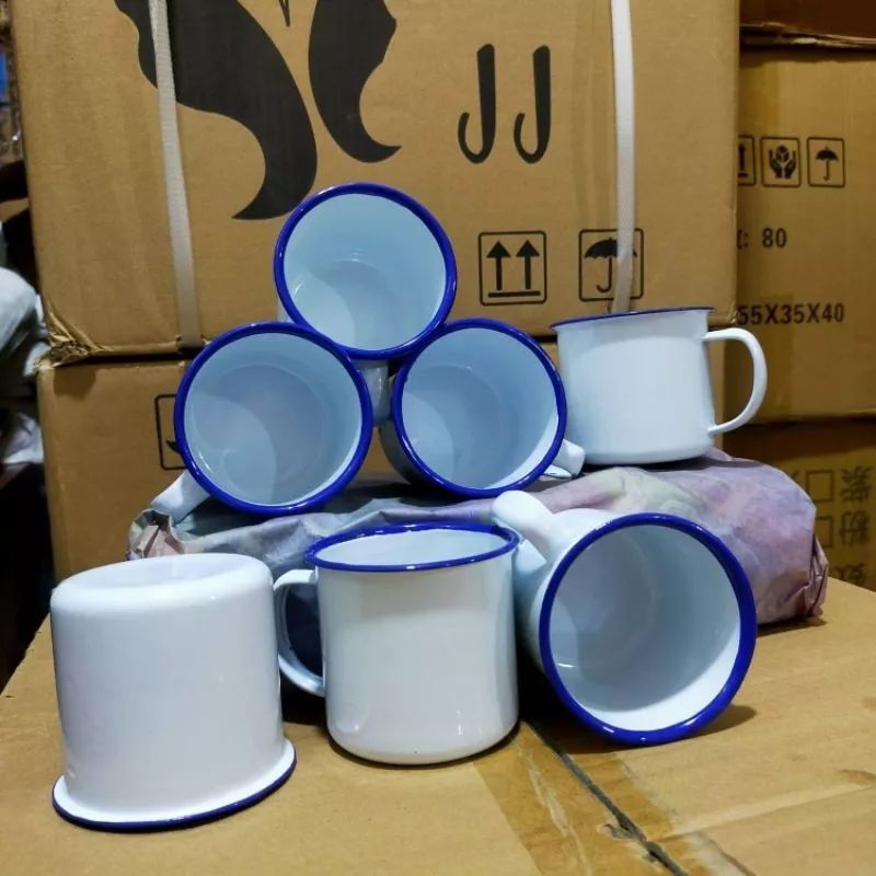 Jual Gelas ENAMEL 7CM TANPA KEMASAN costum sablon warna | Shopee Indonesia