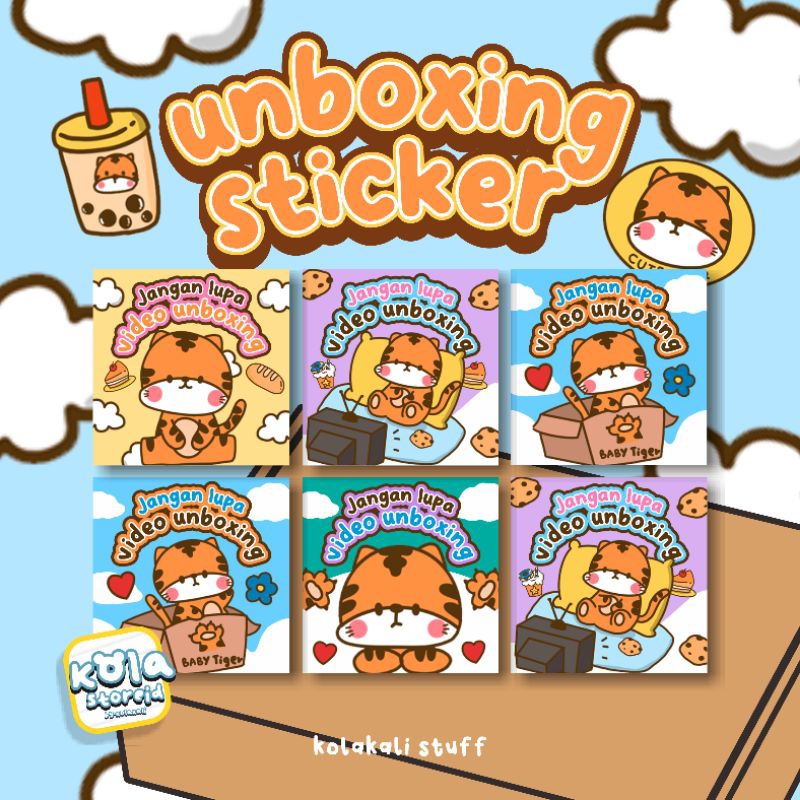 Jual UNBOXING STICKER CUTE LION EDITION • STIKER PEMBUKAAN PAKET ...