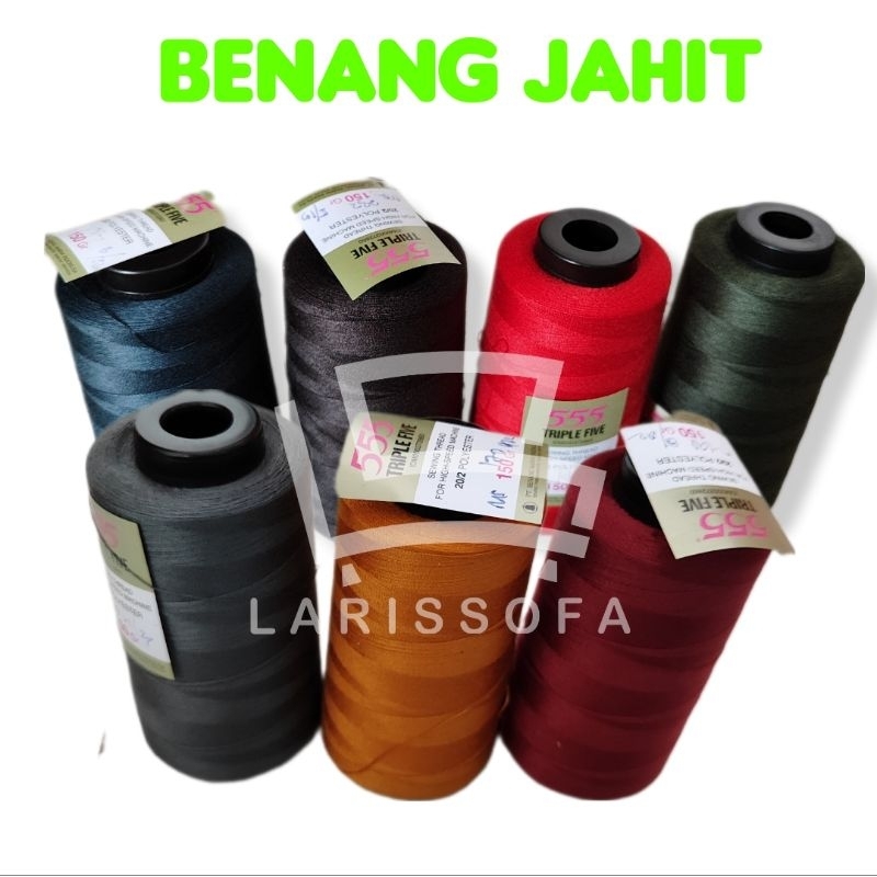 Jual BENANG JAHIT TRIPLE FIVE 555 SPUN POLYESTER // BENANG JAHIT 20/2 ...