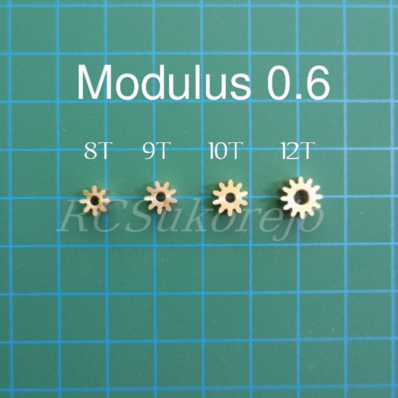 Jual Pinion Gear RC Modulus 0.6 12T 10T 9T 8T | Shopee Indonesia