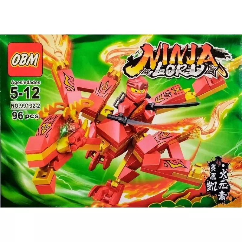 Jual mainan ninja robot dragon naga besar + sayap + figure ninja A8093 ...