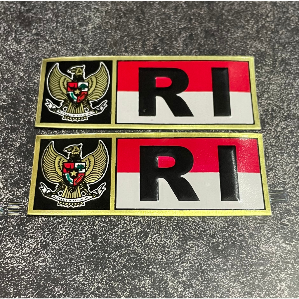 Jual Sticker Plat Indonesia Merah Putih Hitam (K) Stiker Plat RI Stiker ...