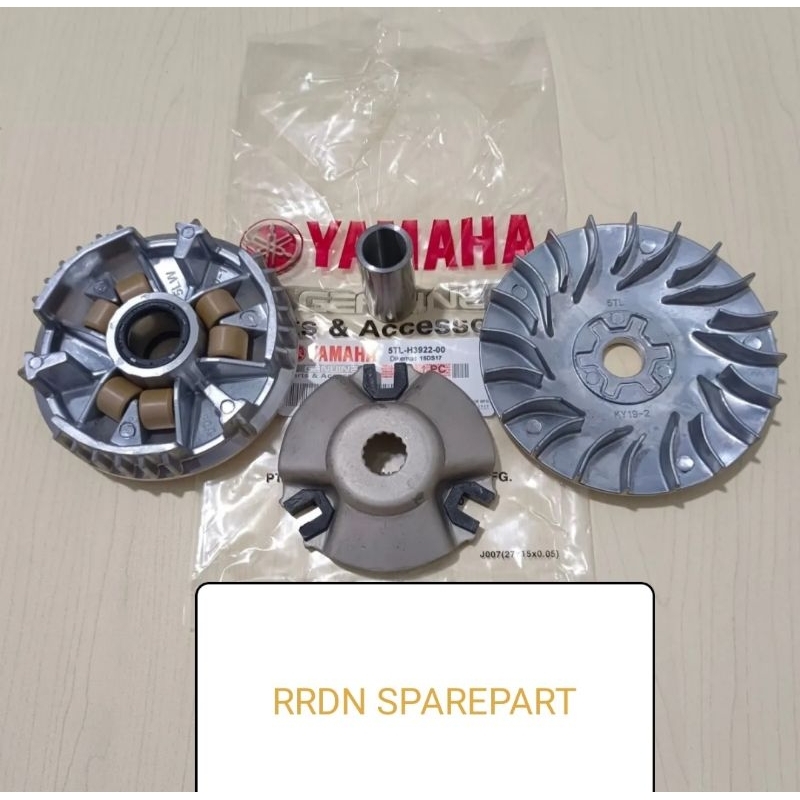 Jual paket CVT rumah roller Assy Kipas pully vanbelt fan belt Yamaha Mio sporty Mio Smile Mio ...