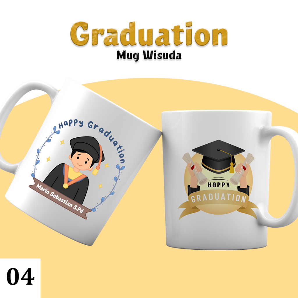 Jual GRADUATION / MUG CUSTOM HADIAH GRADUATION / TULISAN SOUVENIR GELAS ...