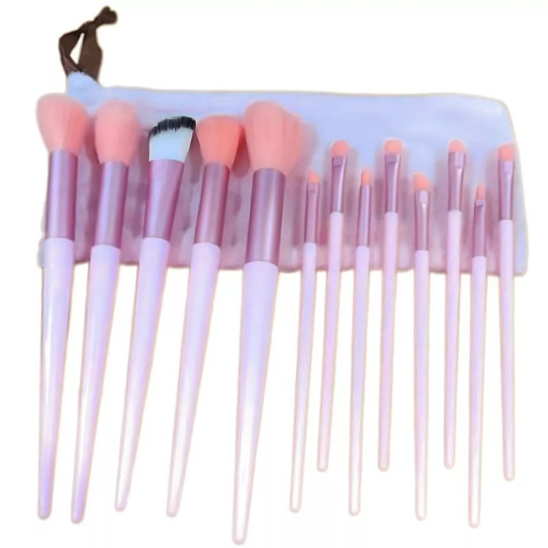 Jual 13pcs Kuas Make Up Set Lengkap Pouch Lembut Set Kosmetic Brush ...