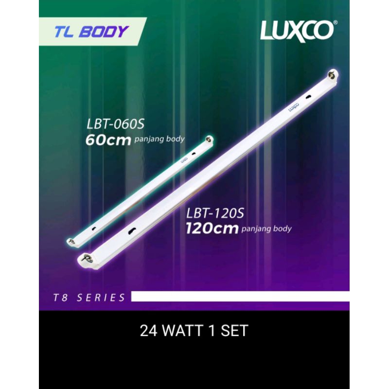 Jual Lampu TL LED luxco panjang 60 cm & 120 cm T8 Glass Daylight putih ...