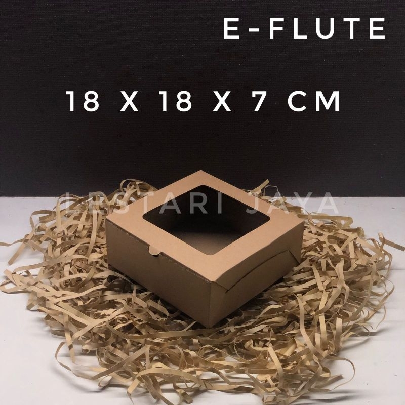 Jual Box Kardus E-Flute Coklat Window Untuk Packaging Olshop Sovenir ...