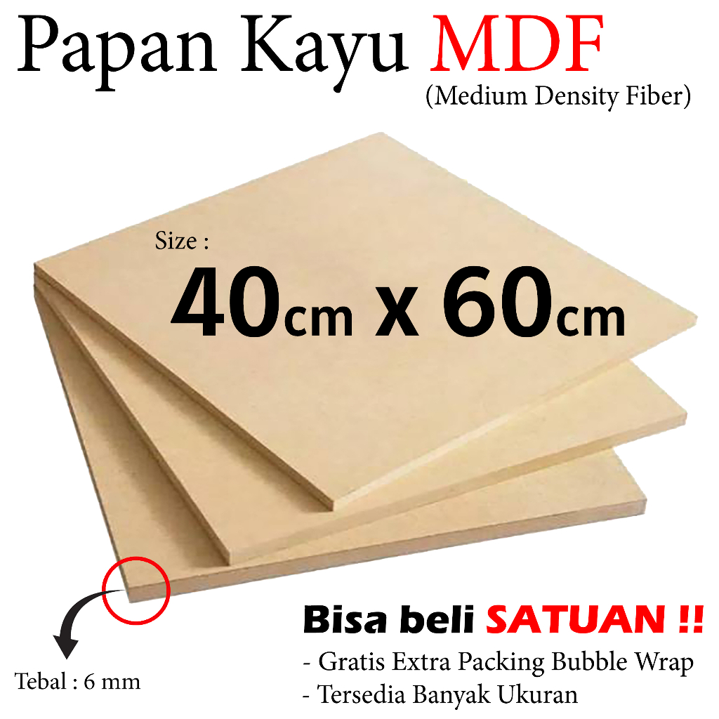 Jual Papan Kayu MDF Polos Murah Potongan dan Bahan Halus Bahan Untuk ...