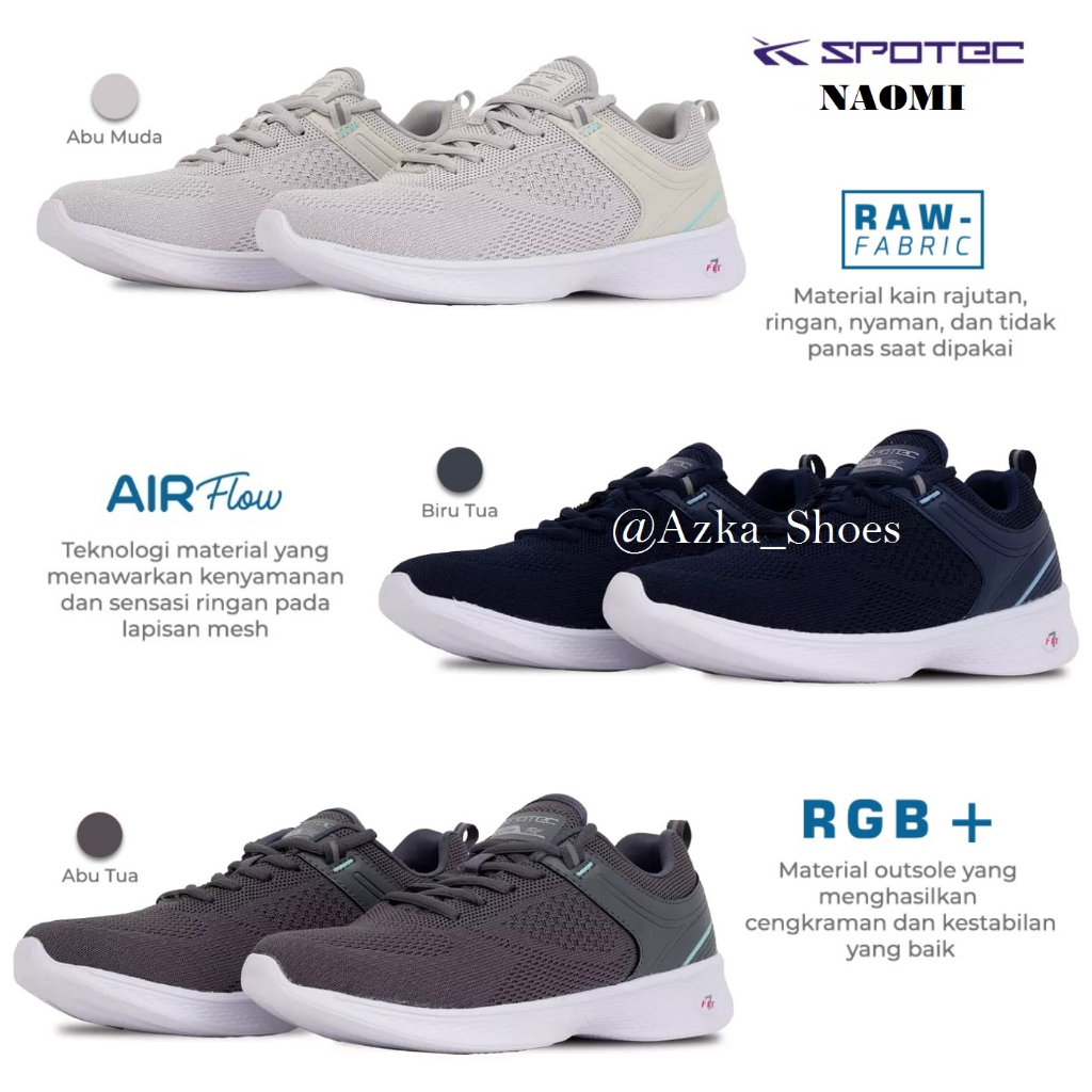 Jual SPOTEC NAOMI | Terbaru...!!! | Sepatu Wanita | Sepatu Running | Sepatu Lari | Sepatu ...