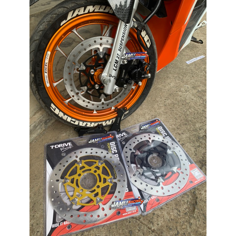 Jual piringan cakram depan matic beat vario newvario led set bracket ...