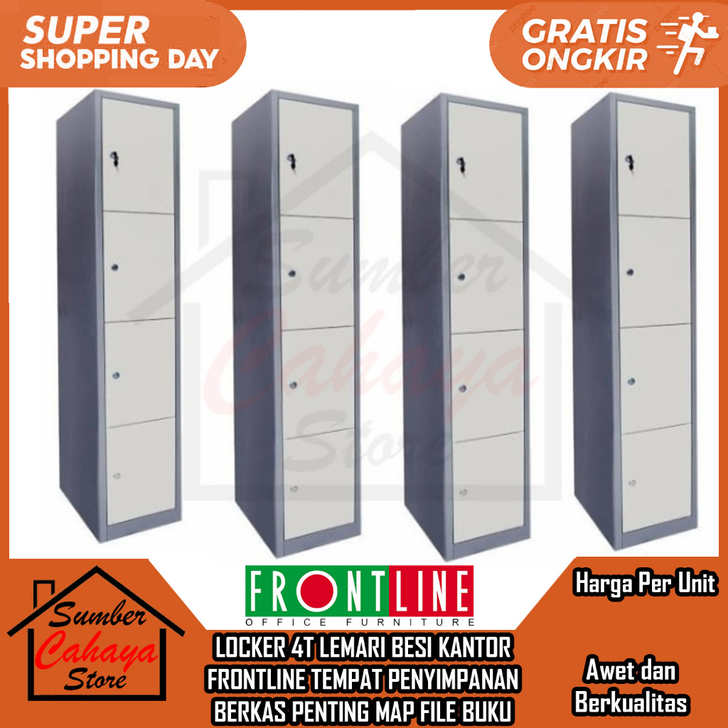 Jual [Instan] LOCKER 4T LEMARI BESI KANTOR FRONTLINE TEMPAT PENYIMPANAN ...