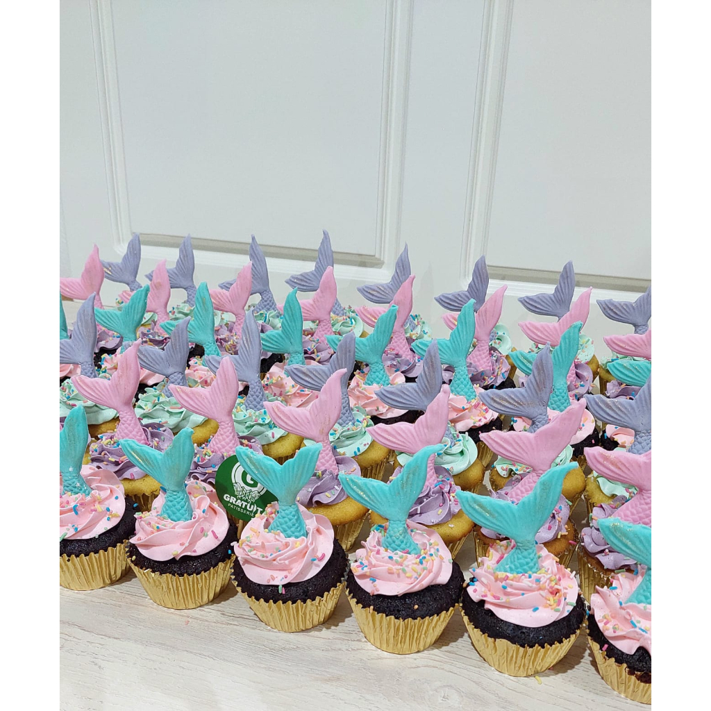 Jual CUPCAKE MERMAID / CUPCAKE ULANG TAHUN ( HARGA PER PCS ) | Shopee ...